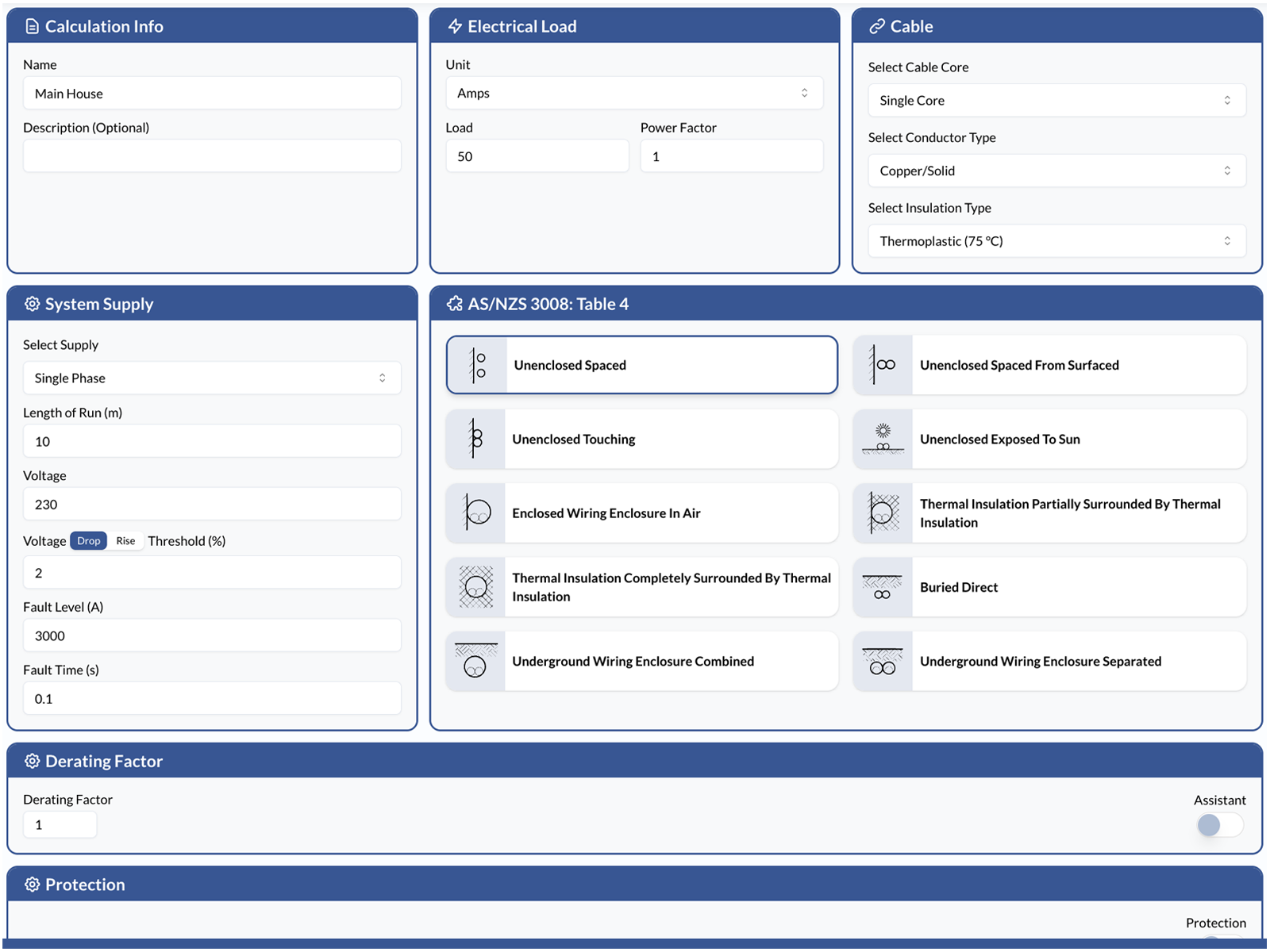 Cable Size Calculator - AS/NZS 3008 Compliant | CableHero